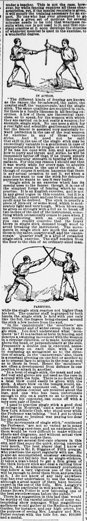 French “La Canne” stick defense in the New York Sun, 1887 | Martial ...